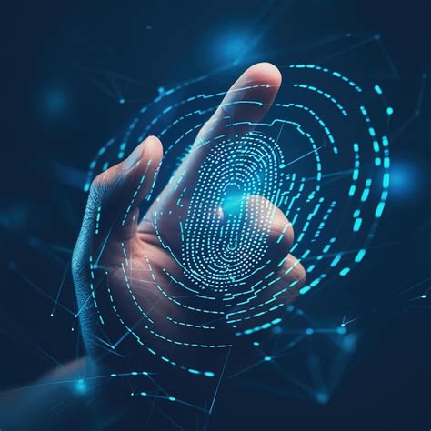 Premium Photo Authentication Login Or Cybersecurity Fingerprint And Secure Online Connection