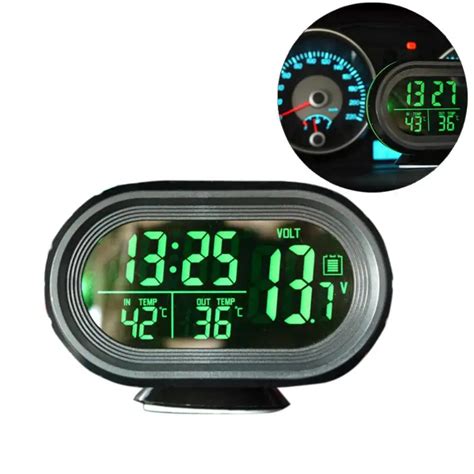 NEW 3 In 1 Car Digital Monitor Digital Function Car Thermometer Auo