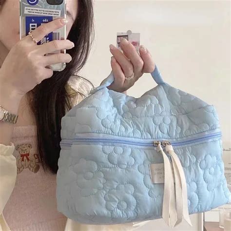 2024 New Flower Pattern Women Makeup Bag Toiletries Cosmetic Organizer