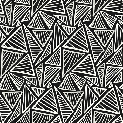 Premium Vector Monochrome Pattern With Scribble Triangles