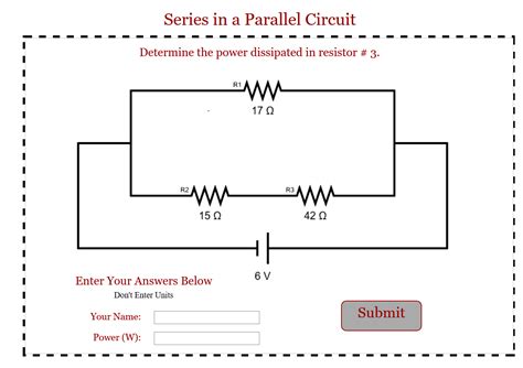 Solved Series In A Parallel Circuit Determine The Power Chegg
