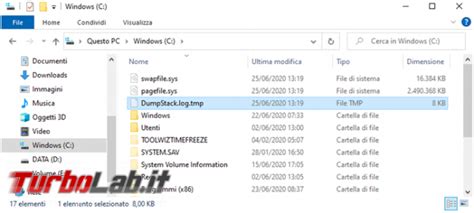 come cancellare il file dumpstack log tmp dal disco c [turbolab it]