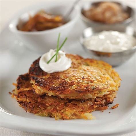Delicious Sweet Potato Latkes With Sour Cream