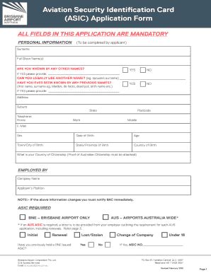 Fillable Online ASIC Application Form Fax Email Print PdfFiller