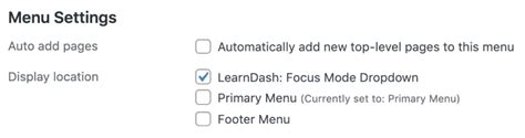How To Add Links To The Learndash Focus Mode Dropdown Menu