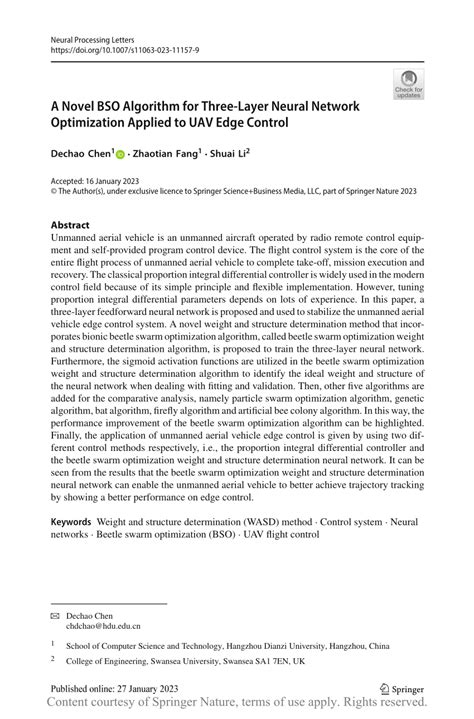 a novel bso algorithm for three layer neural network optimization