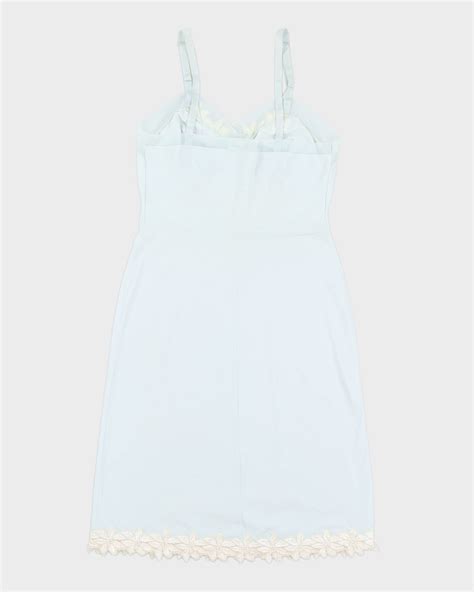 Blue Lingerie Slip Dress Xs Rokit