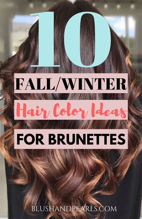 The Most Stunning Fall Winter Hair Colour Ideas For Brunettes Blush