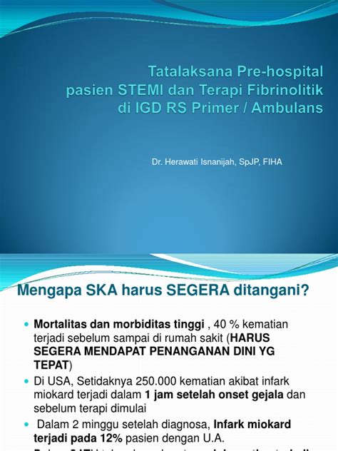 Tatalaksana Pre Hospital Stemi Pdf
