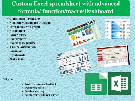 Custom Excel Spreadsheet With Advanced Formula Function Macro Dashboard Upwork