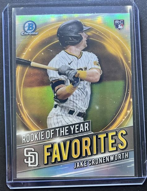 Jake Cronenworth 2021 Topps Bowman Chrome Rookie Of The Year Favorites