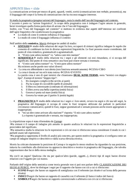 Introduzione Alla Pragmatica Docsity