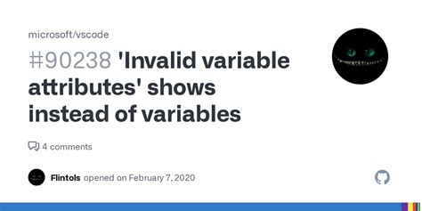 Invalid Variable Attributes Shows Instead Of Variables · Issue 90238