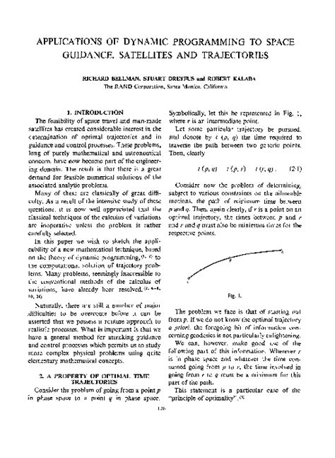 Pdf Applications Of Dynamic Programming To Space Guidance Satellites