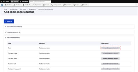 Reusable Component Content Acquia Cohesion Docs