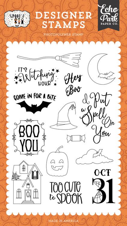 spooky hey boo stamp set echo park paper co