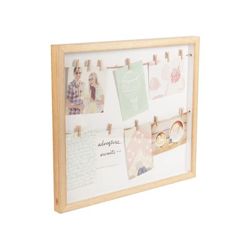 Купить Панно с зажимами для 12 фотографий Clothesline натуральное дерево Umbra арт 310080 390