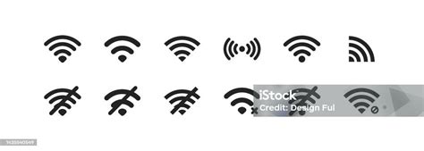 Wi Fi 아이콘 세트 인터넷 네트워크 개념 Wifi 신호 신호 신호 없음 원격 인터넷 Acsess 기호 벡터에 대한 스톡 벡터 아트 및 기타 이미지 Istock