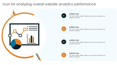 Icon For Analysing Overall Website Analytics Performance Ppt Sample