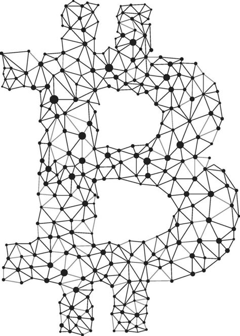 Sign Of Bitcoin With Blockchain Pattern In Isolated 25314231 Vector