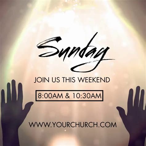 Sunday Join Us This Weekend Prayer Square Template Postermywall