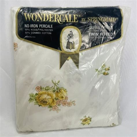 Springmaid Bedding Bed Sheet Springmaid Yellow Rose Cotton Percale