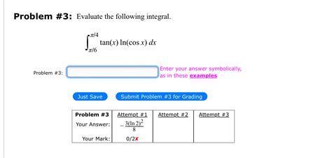 Solved Problem 3 Evaluate The Following Chegg Com