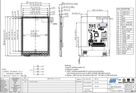Best TSD QVGA 2 8 Inch TFT LCD Display UART Module With RTP Suppliers