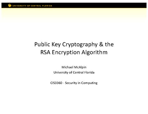 Cis3360 Final Exam Notes Overview Of Public Key Cryptography And Rsa