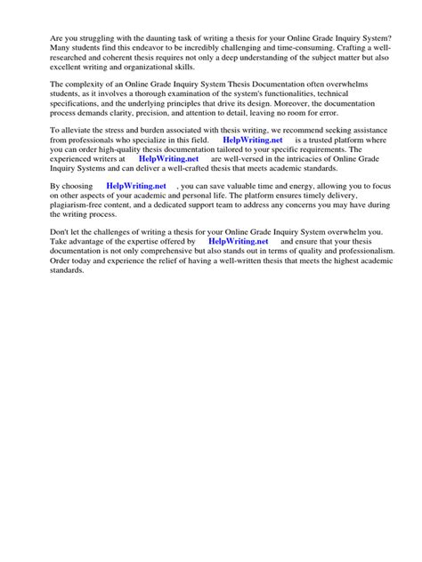 Online Grade Inquiry System Thesis Documentation Pdf