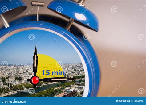 Ringing Twin Bell Vintage Classic Alarm Clock With The 15 Minute City