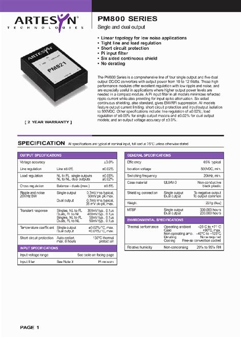 Pm800 1090992 Pdf Datasheet Download Ic On Line