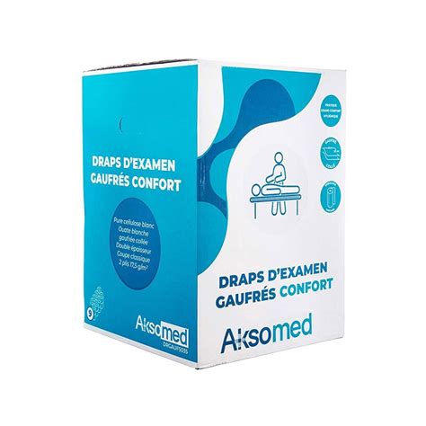 Draps D Examens Aksomed 50x35cm 135 Fmts Ouate Blanche Gaufre Colle