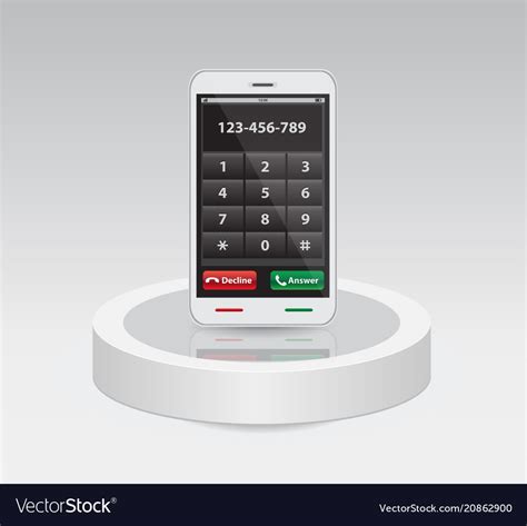 Smart Phone With Keypad With Numbers And Letters Vector Image