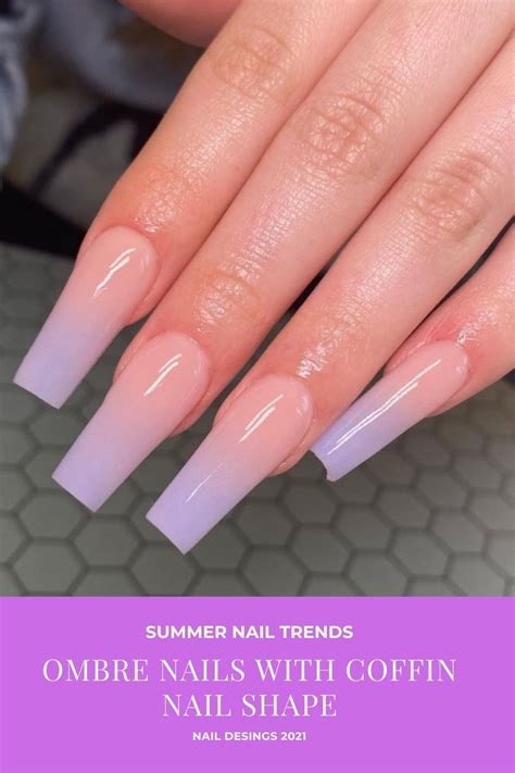 Elegant Ombre Nails With Coffin Shaped Nail To Express Yourself