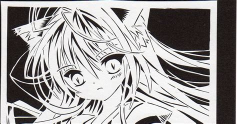 切り絵 狐巫女を白画用紙で切ってみました。 はけ様開店休業中のイラスト Pixiv