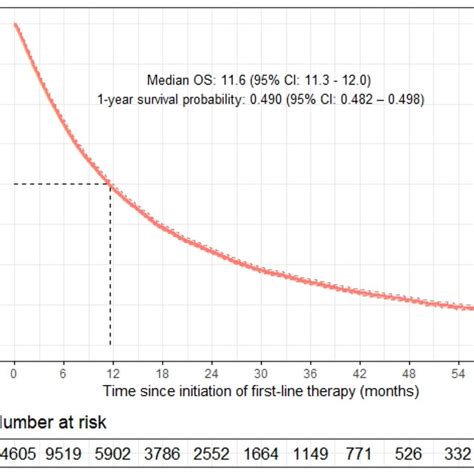 Kaplan Meier Estimates Of Overall Survival For The Advanced Nsclc