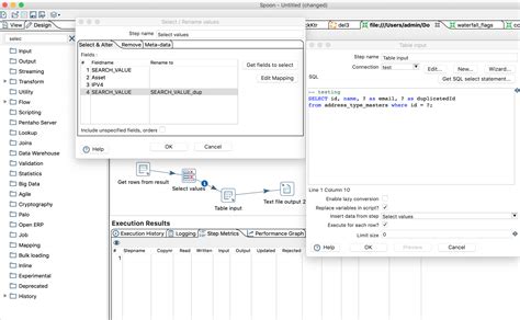 Pentaho Spoon Combine Fields In Transformation From Get Rows From Result Info From A Query