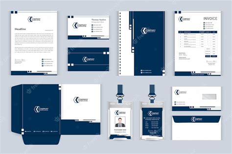 Premium Vector Modern Technology Stationery Template Design