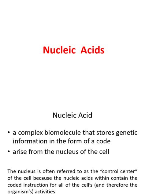 Nucleic Acid Pdf Nucleotides Nucleic Acids