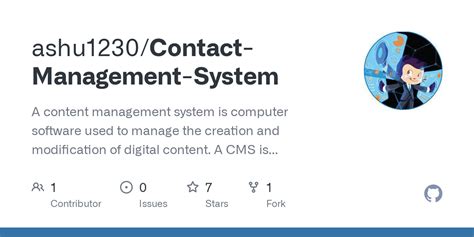 Github Ashu1230contact Management System A Content Management System Is Computer Software