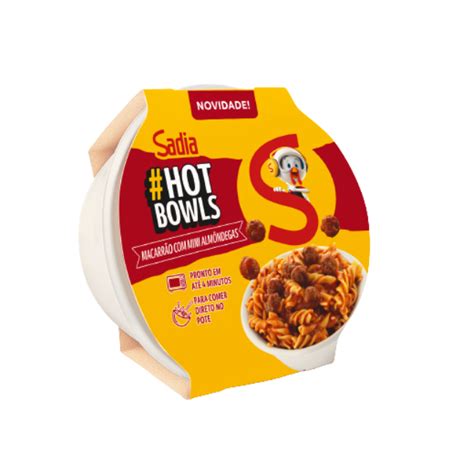 Macarrão Mini Almondegas Hot Bowls Sadia 300G Supermercado Pedralli