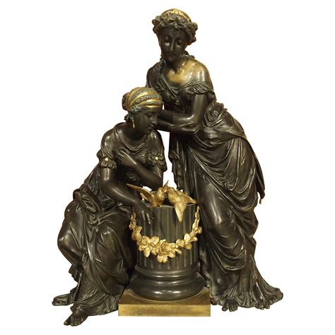 Very Large 19th Century Patinated Gilt Bronze Figure Of Mercury At 1stdibs