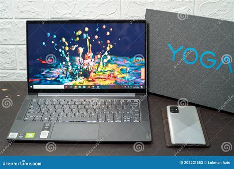 Lenovo Yoga Slim I Fabric Cover Editorial Stock Photo Image Of Computer Inch