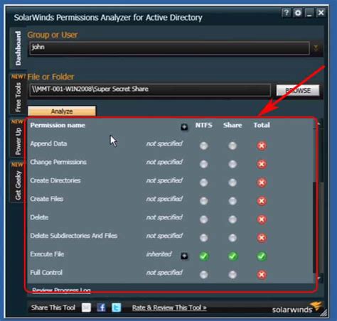 NTFS Permissions Tool To List Effective File Folder Rights In AD
