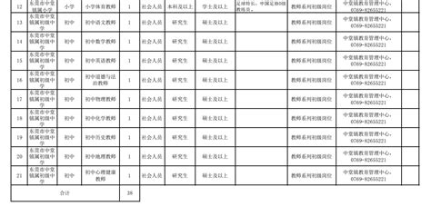中堂公开招聘38名事业编制中小学教师人员东莞市张仕婷