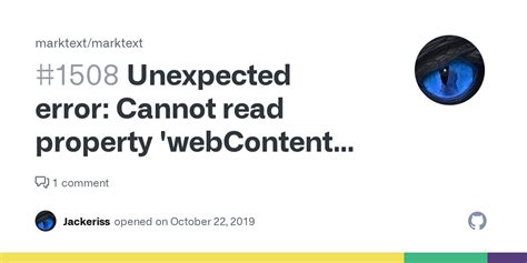 Unexpected Error Cannot Read Property Webcontents Of Undefined · Issue 1508 · Marktext