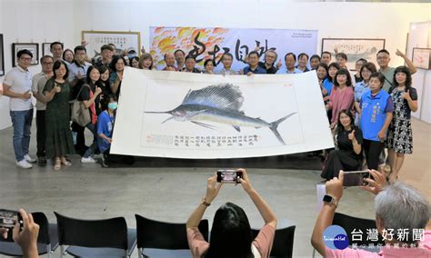 嚴尚文52件魚拓藝術 寶熊漁樂碼頭展出