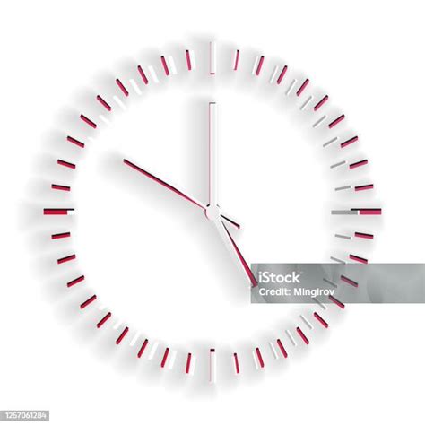 Icône Dhorloge Coupée En Papier Isolée Sur Fond Blanc Icône Temps Style