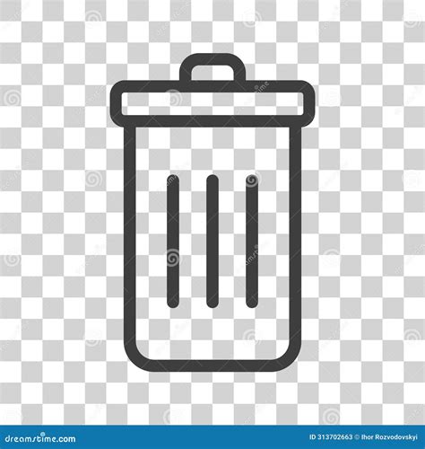Garbage Icon Garbage Symbol On White Background Stock Vector